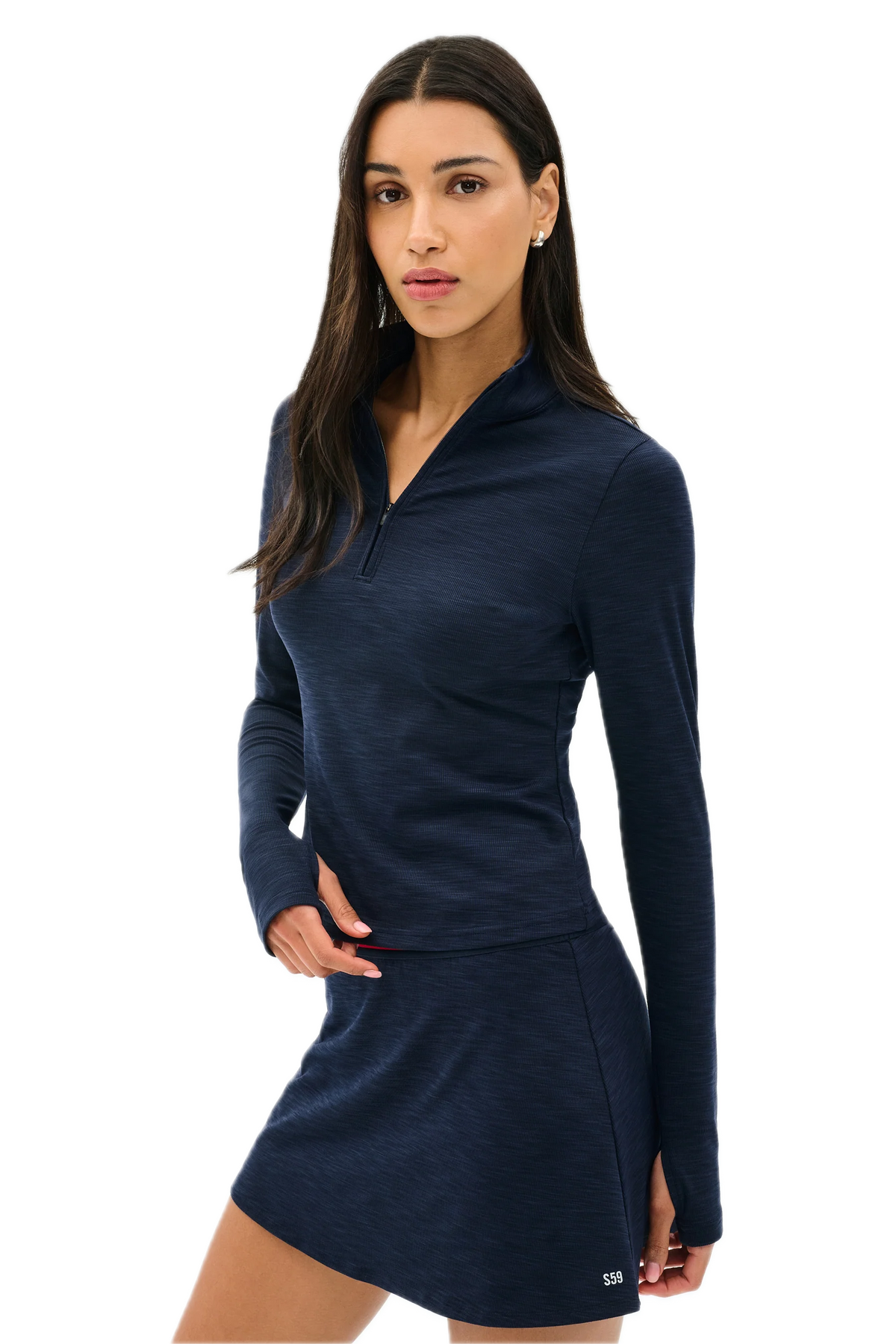 Stevie Active Rib Half Zip Waist Length – The Ivy Edit